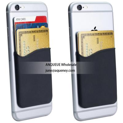 China Silicone Card Holder for Mobile Phone 3M Adhesive Stick 87x57x3mm OEM for sale