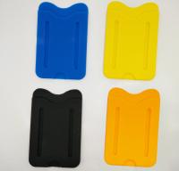 China Custom Silicone Phone Wallet 87x57x3mm Smart Mobile Pocket with Logo Printing for sale