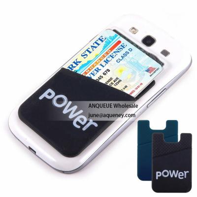 China 3M Silicone Smart Wallet Phone Case 87x57x3mm Custom Logo OEM for sale