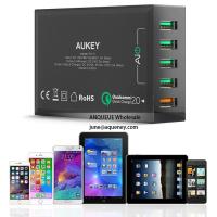 China ANQUEUE 5 Port USB Smart Desk Charger 60W QC 3.0 Fast Charging Station EU US UK Plug for sale