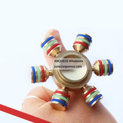 China Brass Metal Fidget Spinner Hand Spinner CNC 608 Bearing 5 Min Spin Time for sale
