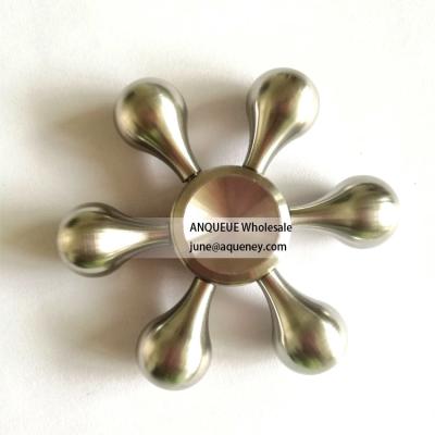 China Brass Hand Spinner Fidget Toy CNC Ceramic 608 Bearing 120g EDC Stress Relief for sale