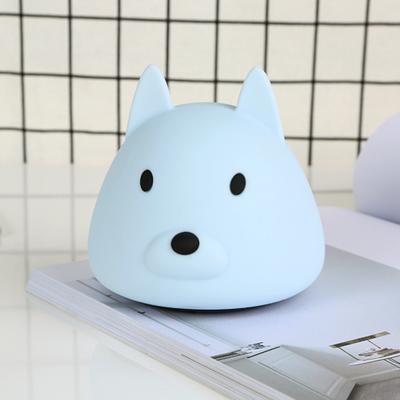 China Creative Dog LED Night Light for Kids Silicone Bedside Lamp 5V Touch Sensor Tap Control for sale