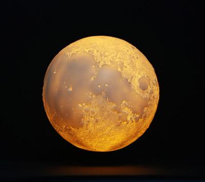 China Wholesale 3D Moon Night Light LED Lamp USB Recharge 7 Color Changing 15cm Diameter for sale