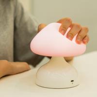 China USB LED Silicone Night Light 7 Color Changing ABS Lamp 108x108x123mm CE ROHS for sale