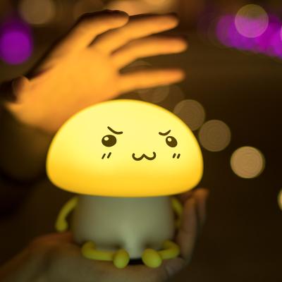 China Mushroom LED Night Light Sensor 7 Color Changing ABS Silicone DC 5V 0.2W for sale