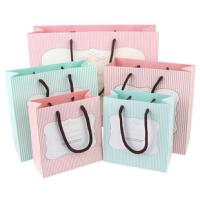 China Custom Recyclable Kraft Paper Gift Bags with Handles 3 Sizes S M L Custom Logo for sale