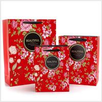 China Wholesale Recyclable Kraft Paper Gift Bags with Custom Logo in 3 Sizes S M L for sale