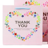 China Custom White Kraft Paper Gift Bags with Handle 3 Sizes S M L Recyclable Promotional Bags for sale