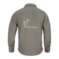 China Mens 100% Corduroy Bonded Teddy Fleece Soft Shell Shirt Recycled Dyed for sale