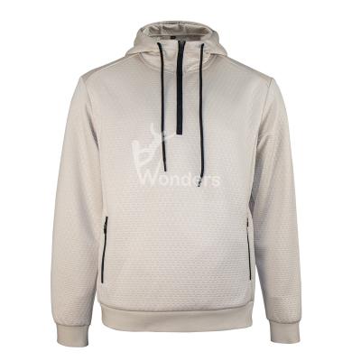China Mens 1/4 Zip Pullover Hoodie Sweatshirts With Drawcord for sale