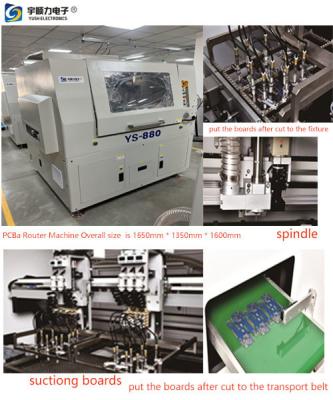 China YSL360AT On-line Depaneling Machine with 80,000 RPM Spindle and 300x350mm Working Range for PCB Separation for sale