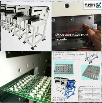 China YSVC-330 Automatic Aluminum PCB Panel Separator Feeding Machine with 330mm Cutting Length and 0.3-3.5mm Thickness Capacity for sale