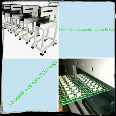 China YSVC-330 Automatic FPC PCB Board Scoring Separation Machine with 330mm Cutting Length and 0.3-3.5mm Thickness Capacity for sale