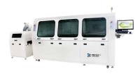 China External Spray Lead-Free Wave Soldering Machine with 50-610mm PCB Width and 500-1800mm/min Conveying Speed for sale