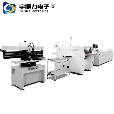China Semi-Automatic SMT Production Line with 0.05mm Accuracy Stencil Printer and 8-10kW Reflow Oven for sale