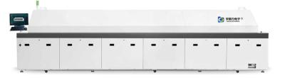 China S Series Reflow Oven with 8-12 Heating Zones, 3120-4635mm Length, and 59-108KW Power for PCB Assembly for sale
