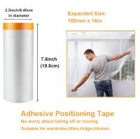 China 16m Length Stretch Film For High Temperature Outdoor Auto Paint Refinish Masking Paper for sale