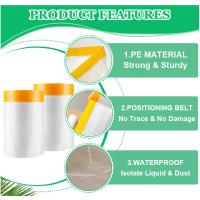 China 16m Length Stretch Film For High Temperature Outdoor Auto Paint Refinish Masking Paper for sale