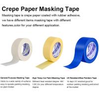 China 24mm Yellow Masking Tape For Car Heat Resistant And Customized Logo for sale