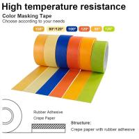 China 24mm Yellow Masking Tape For Car Heat Resistant And Customized Logo for sale