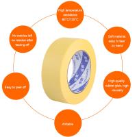 China 24mm Yellow Masking Tape For Car Heat Resistant And Customized Logo for sale