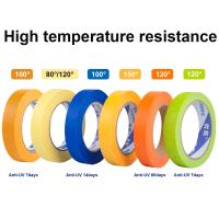 China Automotive Body Shop Crepe Painters Masking Tape With 120 Degree Temperature Resistance for sale