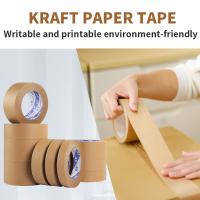 China Brown Waterproof 140mic Custom Printed Custom Kraft Shipping Tape for sale
