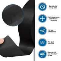 China 3 Inch Easy Tear Matte Gaffa Tape Black Heat Resistant Carton Package for sale