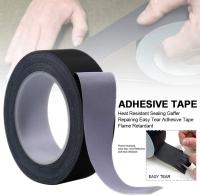 China 3 Inch Easy Tear Matte Gaffa Tape Black Heat Resistant Carton Package for sale
