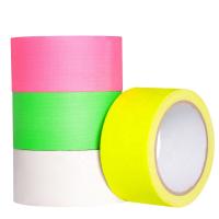 China Single Sided Adhesive Cloth Duct Tape Neon Blacklight Reflective Flagging Fluorescent for sale