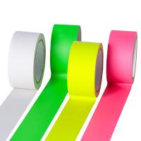 China Single Sided Adhesive Cloth Duct Tape Neon Blacklight Reflective Flagging Fluorescent for sale