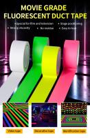 China Polyester Cotton Tintage Backing Heavy Duty Floor Stage Fluorescent Duct Tape And Cloth Tape for sale