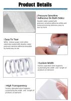 China White Double Sided Tissue Tape Stationery Adhesive Tape For Office  100um for sale