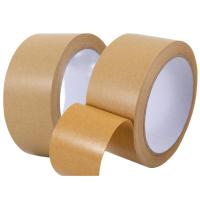 China Custom Colored Eco Friendly Degradable Gummed 3 Inch Printed Parcel Package Kraft Paper Adhesive Tape with Logo for sale