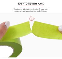 China Smooth Surface Green Adhesive Masking Tape for sale
