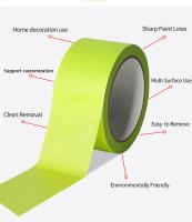 China Smooth Surface Green Adhesive Masking Tape for sale