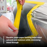 China Custom Automotive Refinish Yellow Masking Tape for sale
