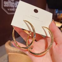 China 18k Gold Plated Big Hoop Earrings for Women Fashion Jewelry 60mm for sale