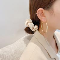 China 18k Gold Plated Big Hoop Earrings for Women Fashion Jewelry 60mm for sale
