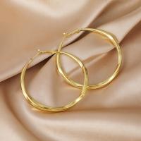 China 18k Gold Plated Big Hoop Earrings for Women Fashion Jewelry 60mm for sale