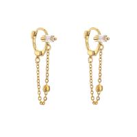 China 18k Gold Plated Diamond Pendant Earrings Heart Bee Mermaid Zircon Charm for Women for sale