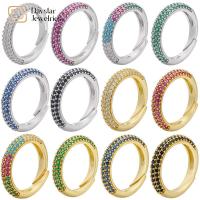 China 18k Gold Plated Eternity Ring Adjustable Open Zircon Ring for Women 2mm Band for sale
