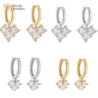 China 18k White Gold Plated Cubic Zirconia Heart Hoop Earrings for Women Wedding Jewelry for sale