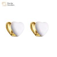 China 24k Gold Plated Heart Hoop Earrings Colorful Enamel Cute Summer Jewelry for Women Girls for sale