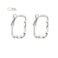 China 18k Real Gold Plated Brass Geometric Huggie Hoop Earrings for Women 12mm for sale