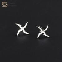 China Anime Naruto Titanium Steel Shuriken Kunai Symbol Stud Earrings for Teens 20mm for sale