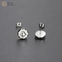 China Titanium Steel 18k Gold Plated Stud Earrings Flying Eagle Takahashi Goro Style for Women Men for sale