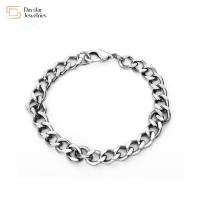 China 18k Gold Plated 316L Stainless Steel Cuban Link Chain Bracelet for Men Hip Hop Style for sale