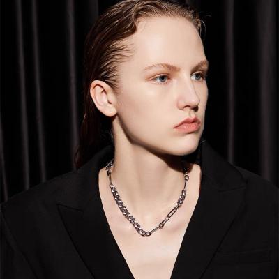 China Custom Stainless Steel Hip Hop Necklace Choker for Men Women Titanium Steel Jewelry OEM for sale